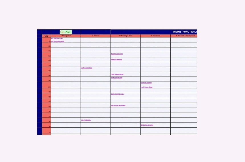 Een Functiematrix is een handig hulpmiddel
