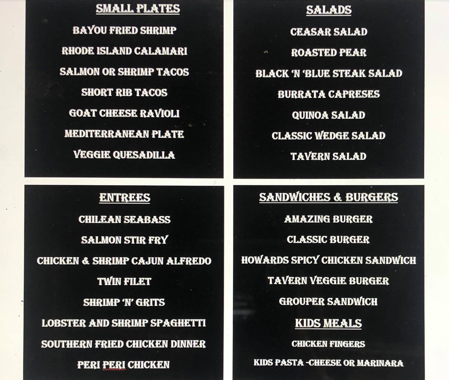 Takeout Menu | 1920 Tavern | Roswell, GA
