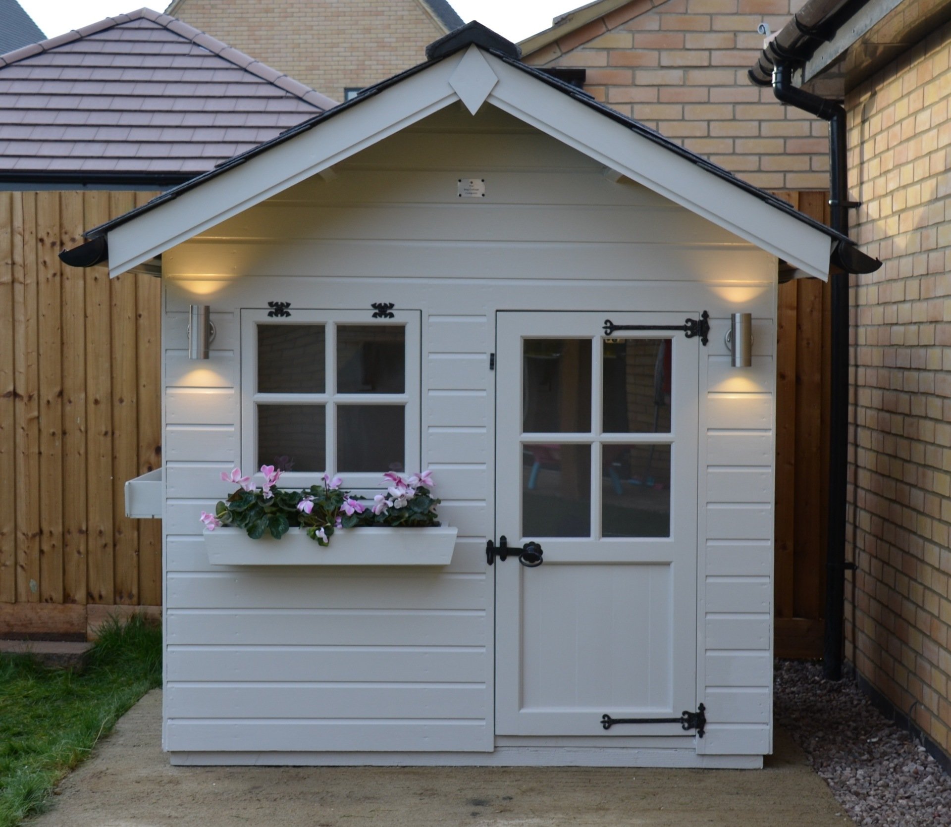 A selection of our beautiful, bespoke heated and lit dog cottages