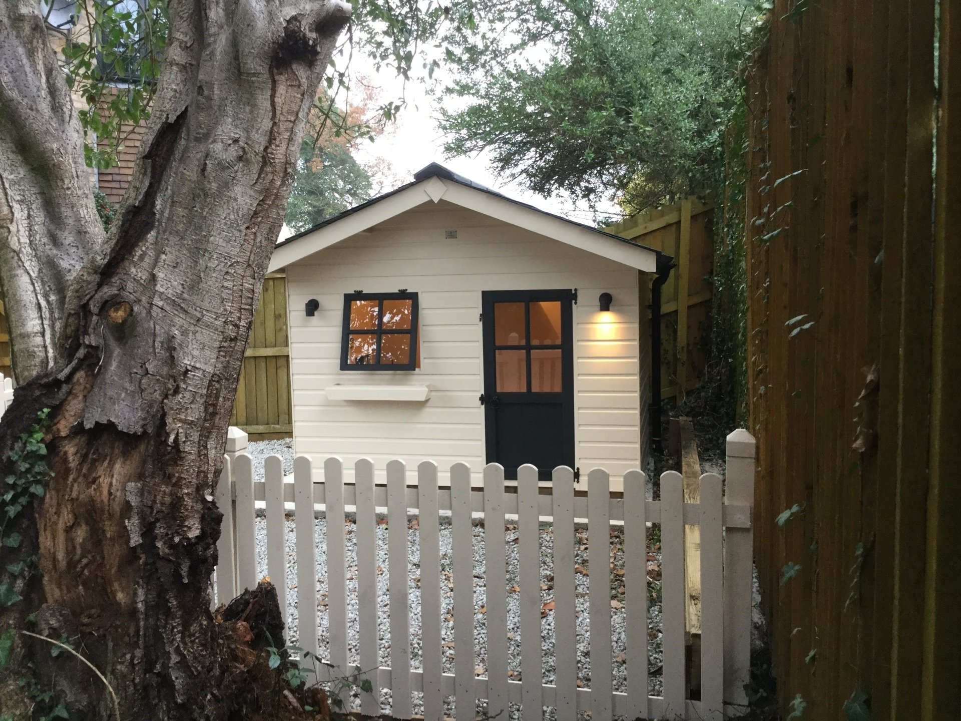 A selection of our beautiful, bespoke heated and lit dog cottages