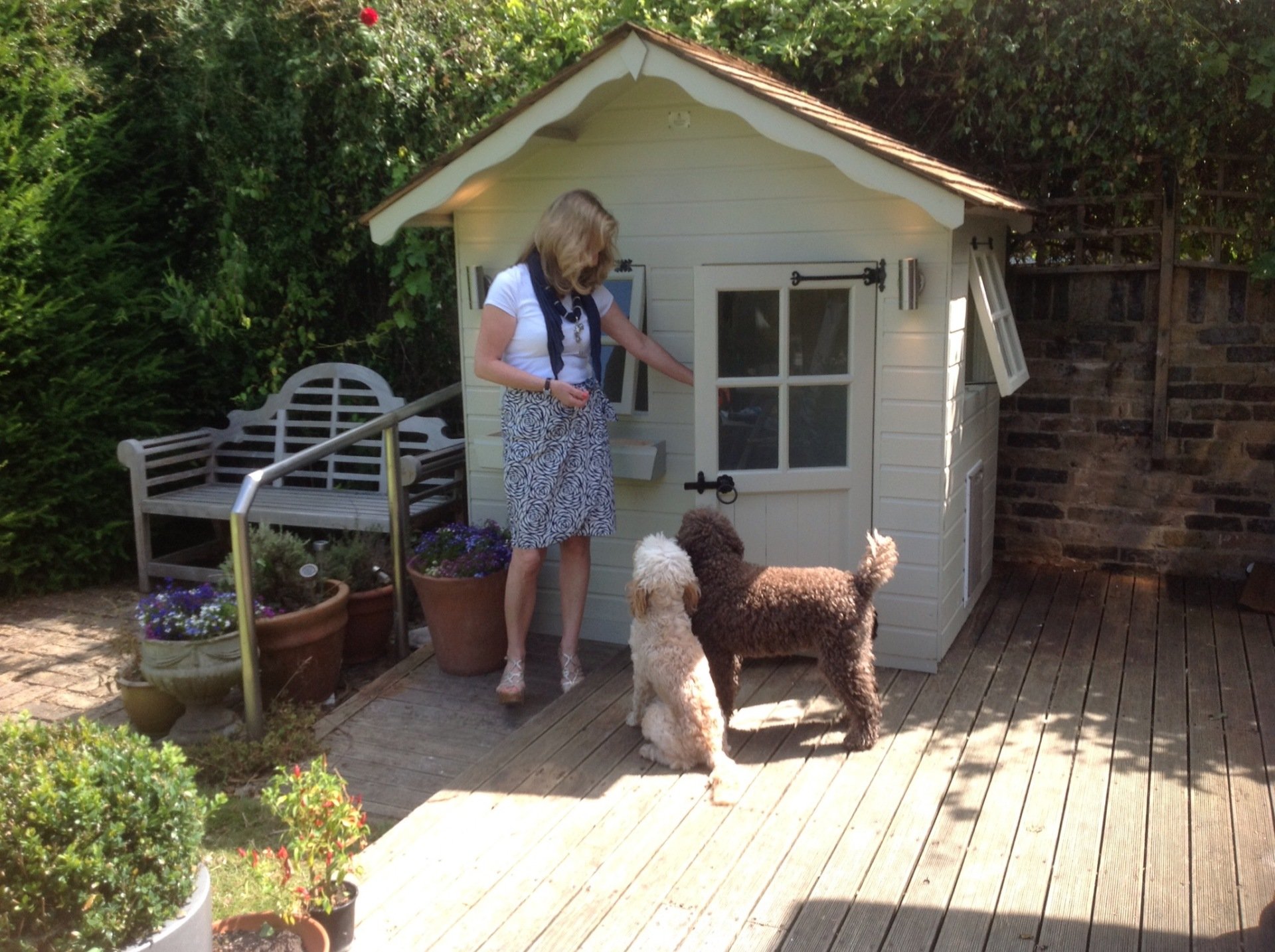 A selection of our beautiful, bespoke heated and lit dog cottages