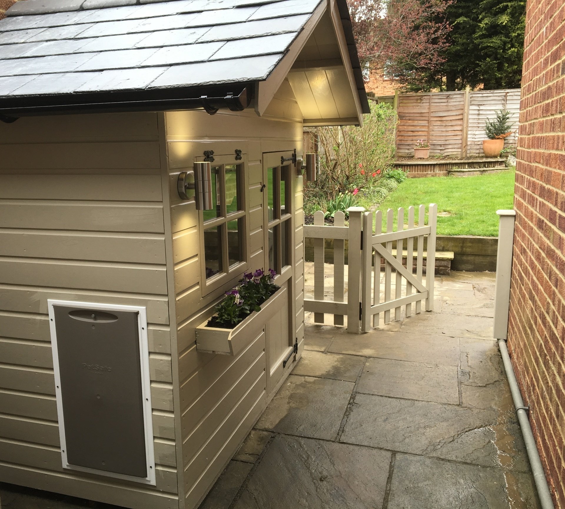 A selection of our beautiful, bespoke heated and lit dog cottages