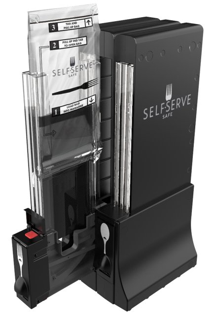 Self-Serve Safe is the only complete hygienic cutlery dispensing system