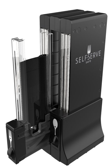 Self-Serve Safe is the only complete hygienic cutlery dispensing system