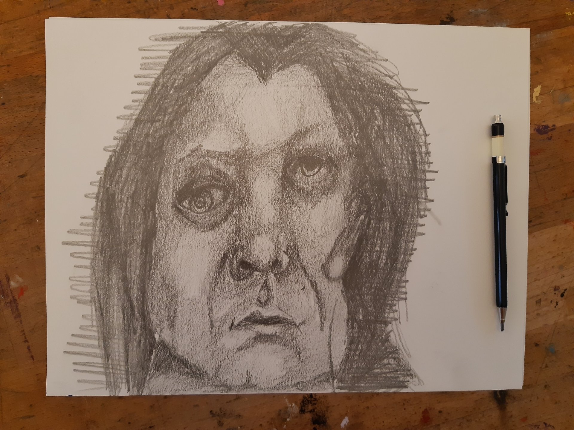 Zelfportret lijntekening