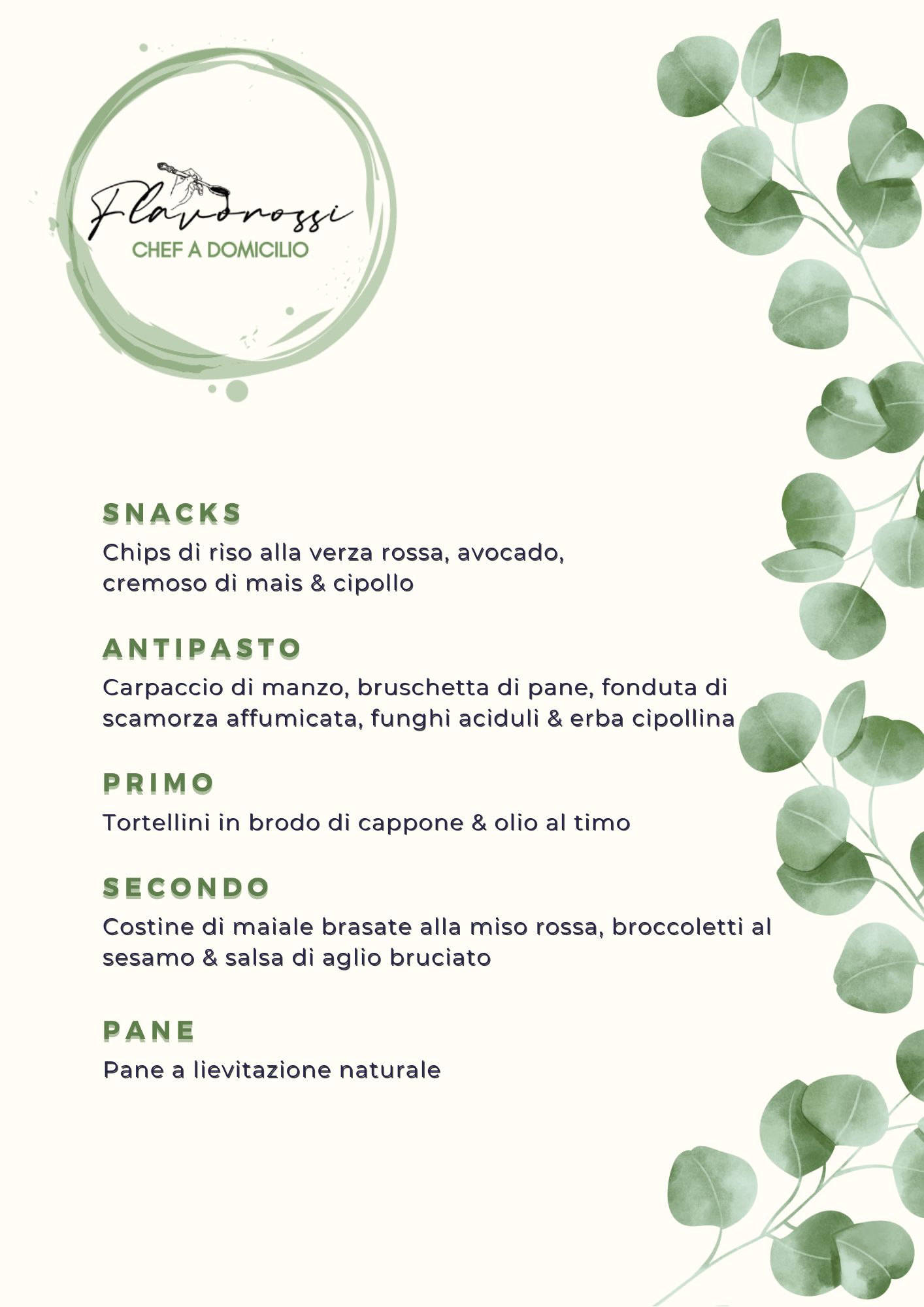 Flavorossi: personal Chef a domicilio a Roma