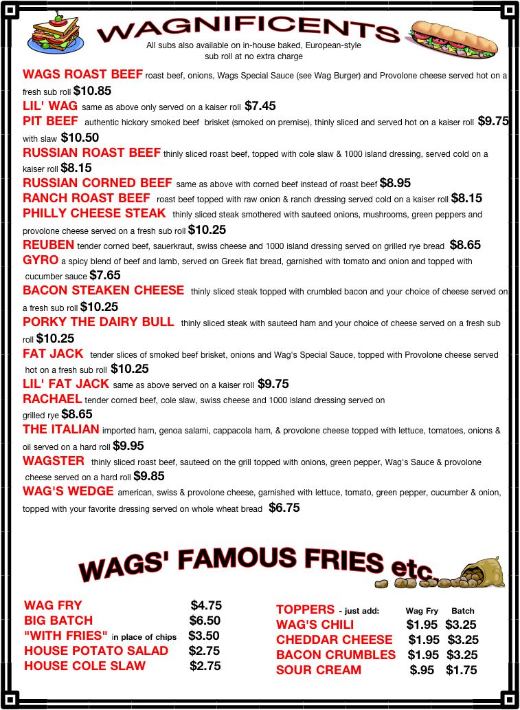 Wags Restaurant Frederick MD, Burgers Frederick MD, Wags Frederick ...