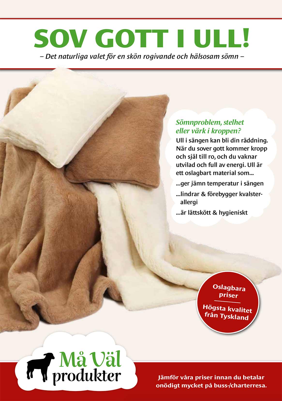 Må Väl Produkter – Sov gott i ullsängkläder