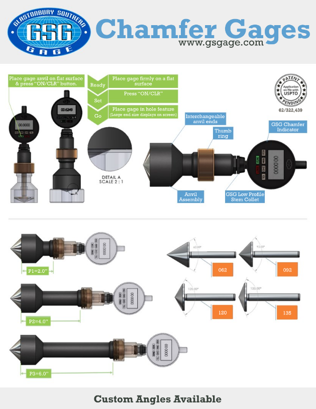 GSG Chamfer Gage | Glastonbury Southern Gage