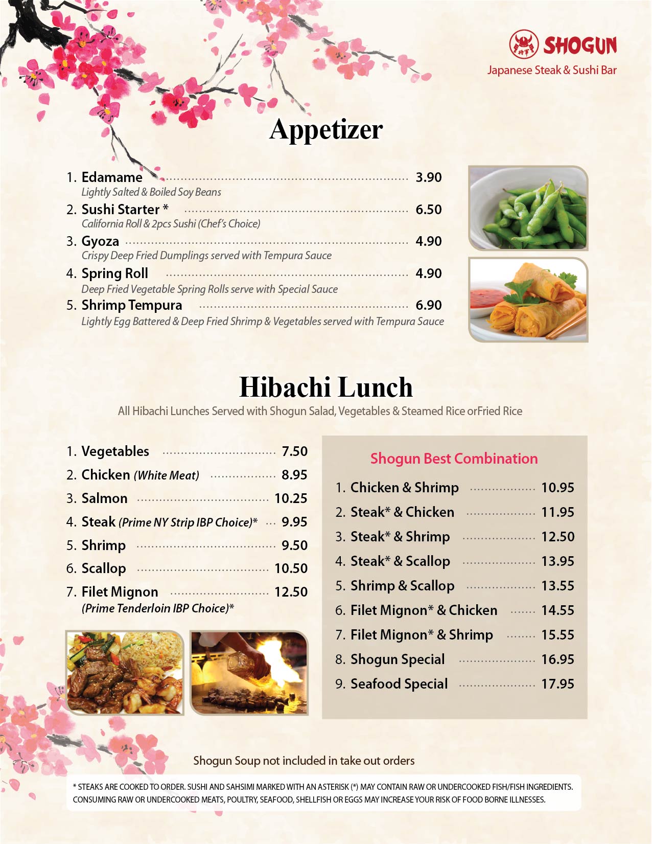 Shogun Lawrenceville ga weekday lunch menu