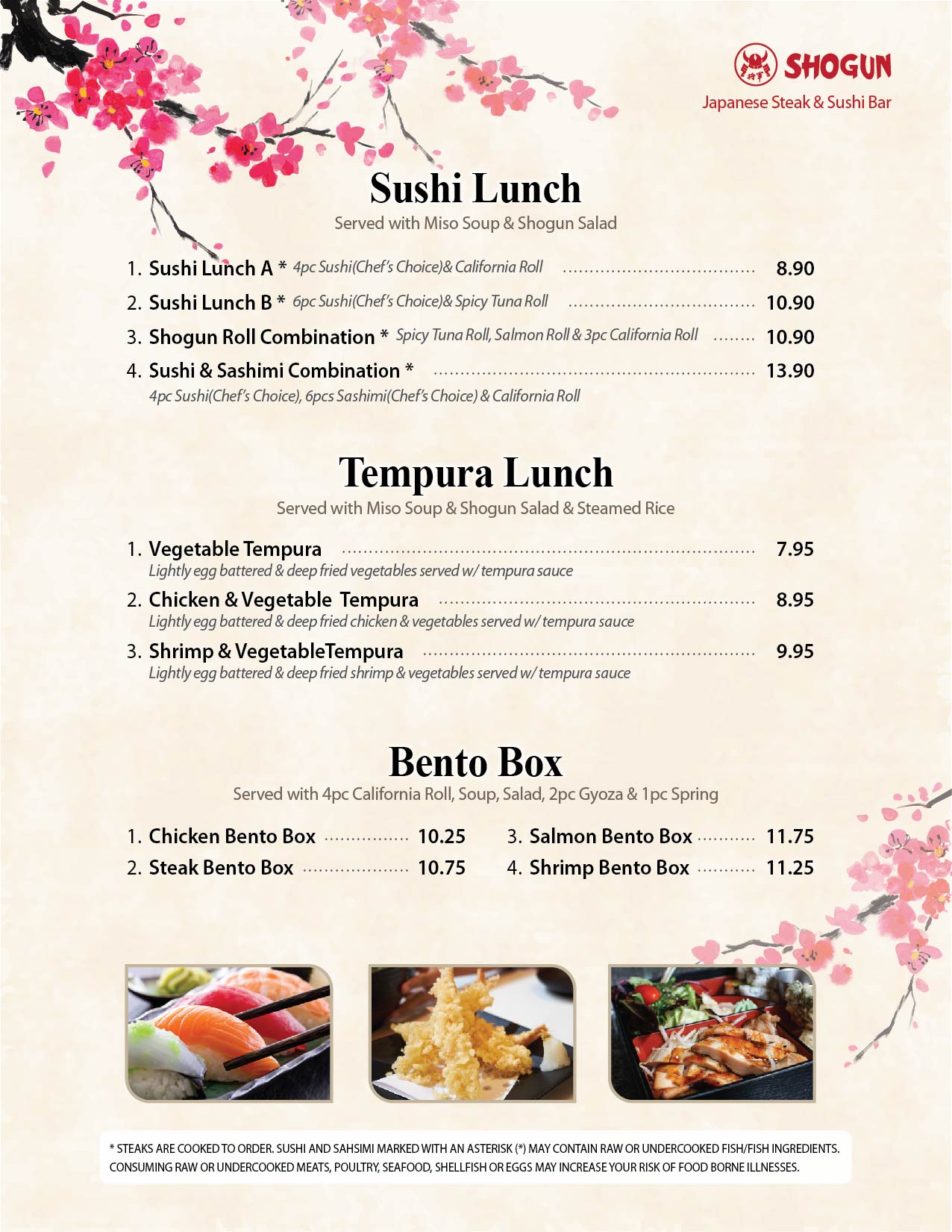 Shogun Lawrenceville ga weekday lunch menu