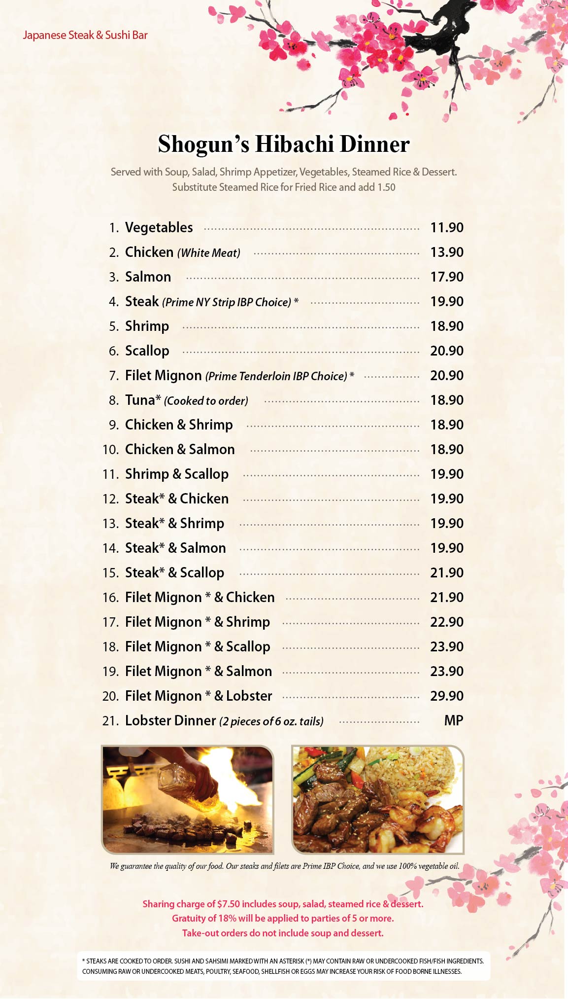 Shogun Lawrenceville ga dinner menu