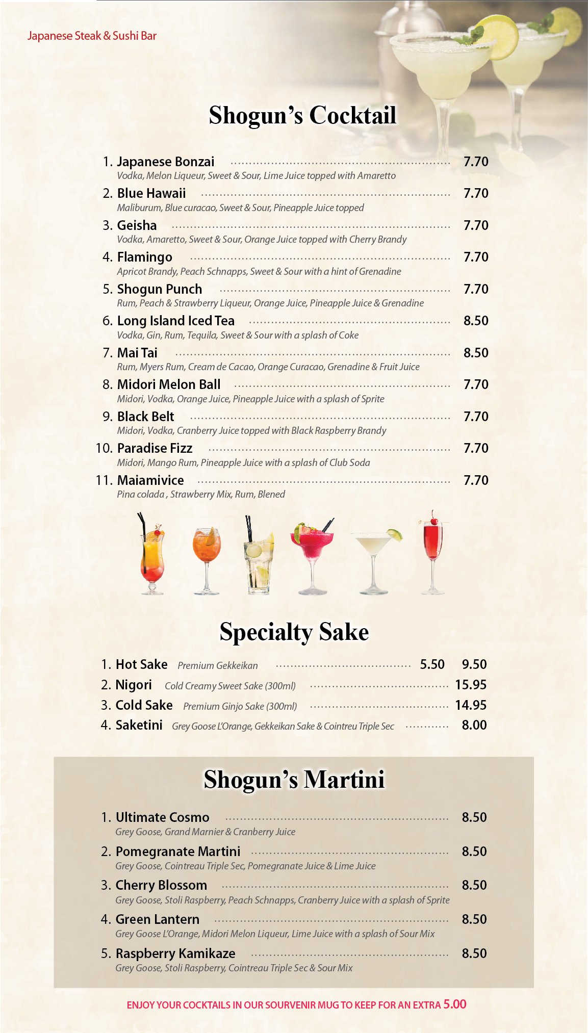 Shogun Lawrenceville ga dinner menu